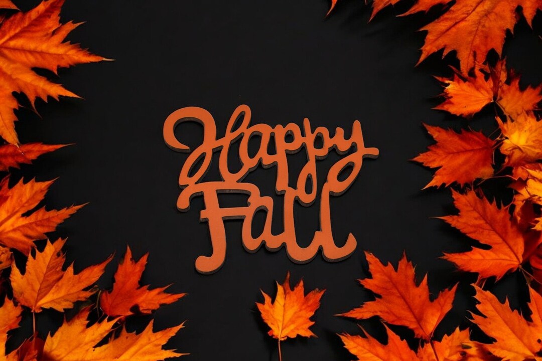 Happy Fall Wood Word Lettering, Orange "happy Fall" Scrapbooking ...
