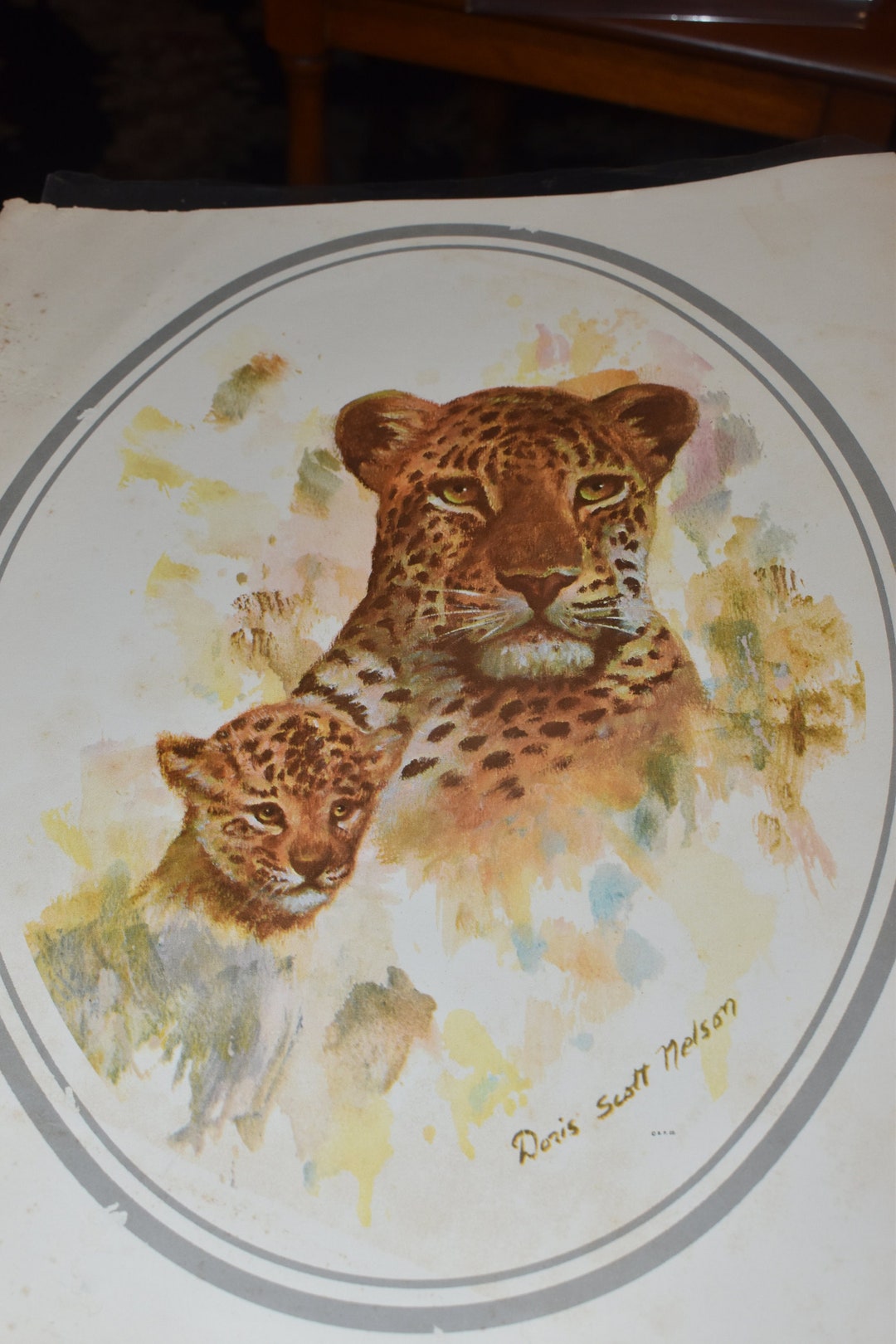 Vintage Doris Scott Nelson Leopard Print, Leopard Mom & Baby Print ...