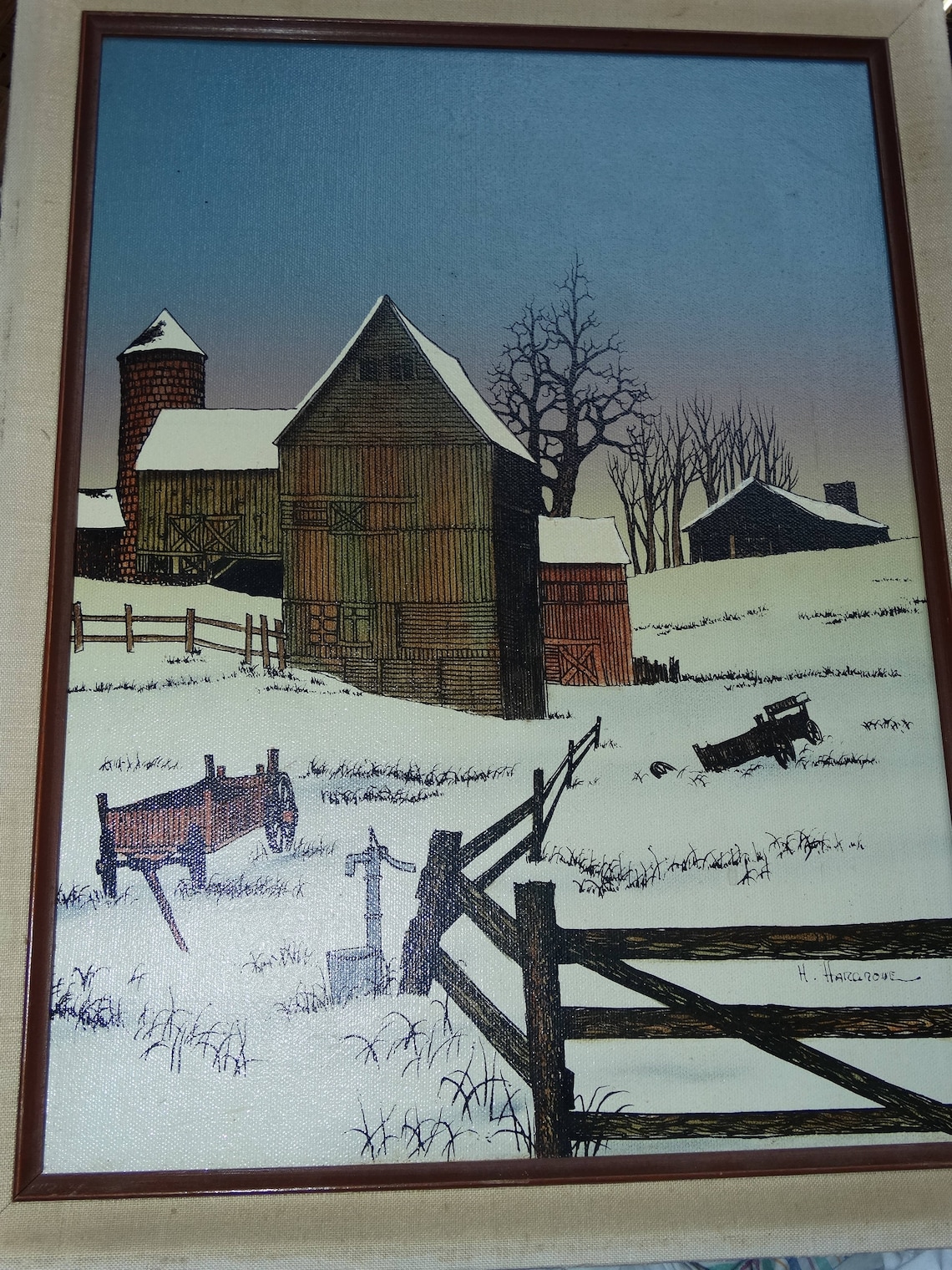 H. Hargrove Original Oil Painting on Canvas Artist H. - Etsy