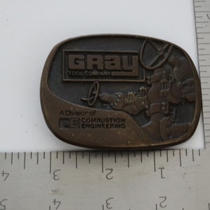 Vintage Belt Buckle, Solid Brass Belt Buckle, Gray Tool Company ...