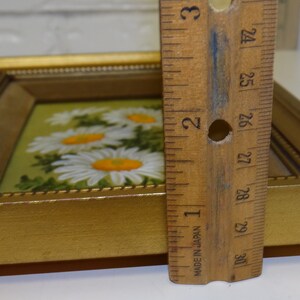 Vintage Small Daisy Oil Painting , Signed M.H. Wooten, Baytown Texas ...