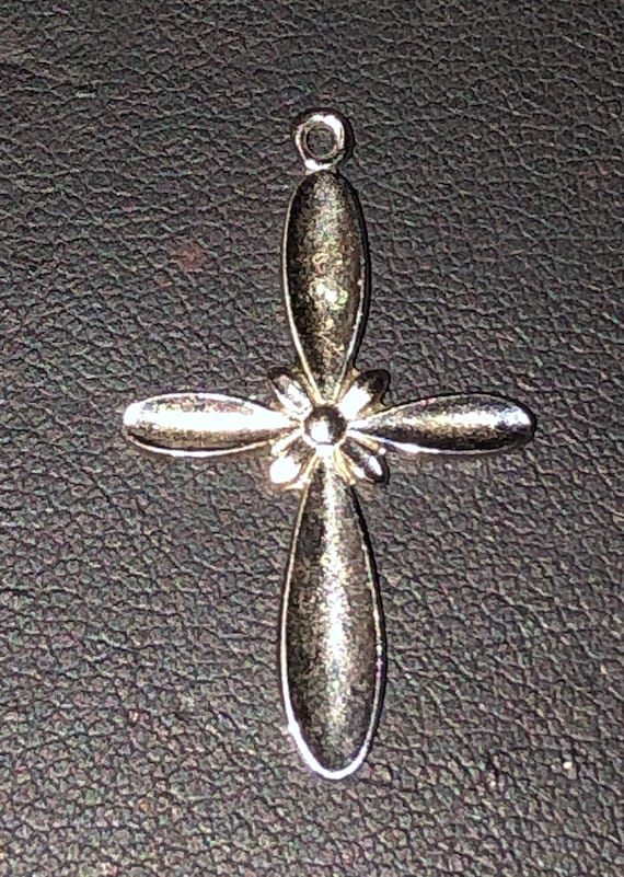Vintage sterling silver cross - Gem