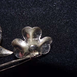 Vintage Sterling Silver Flower Pin With Columbine Flower - Etsy