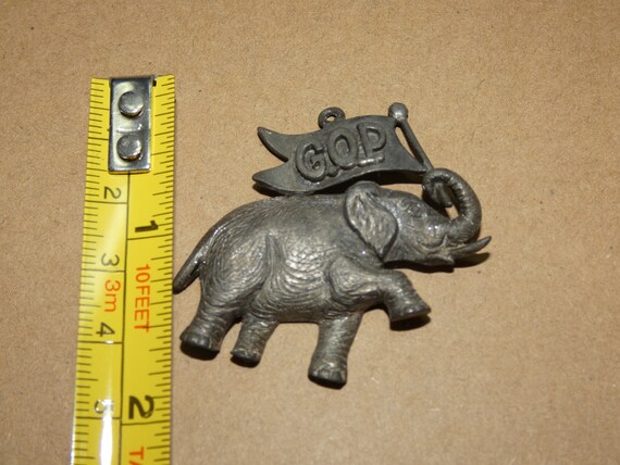 Rare 1950's GOP Elephant Republican Party Pendant, Me… - Gem