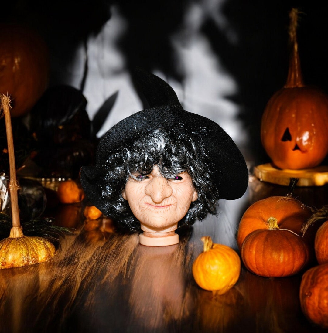 Vintage Witch Doll Head, Wicked Witch Doll Head, Darcie Doll Head ...