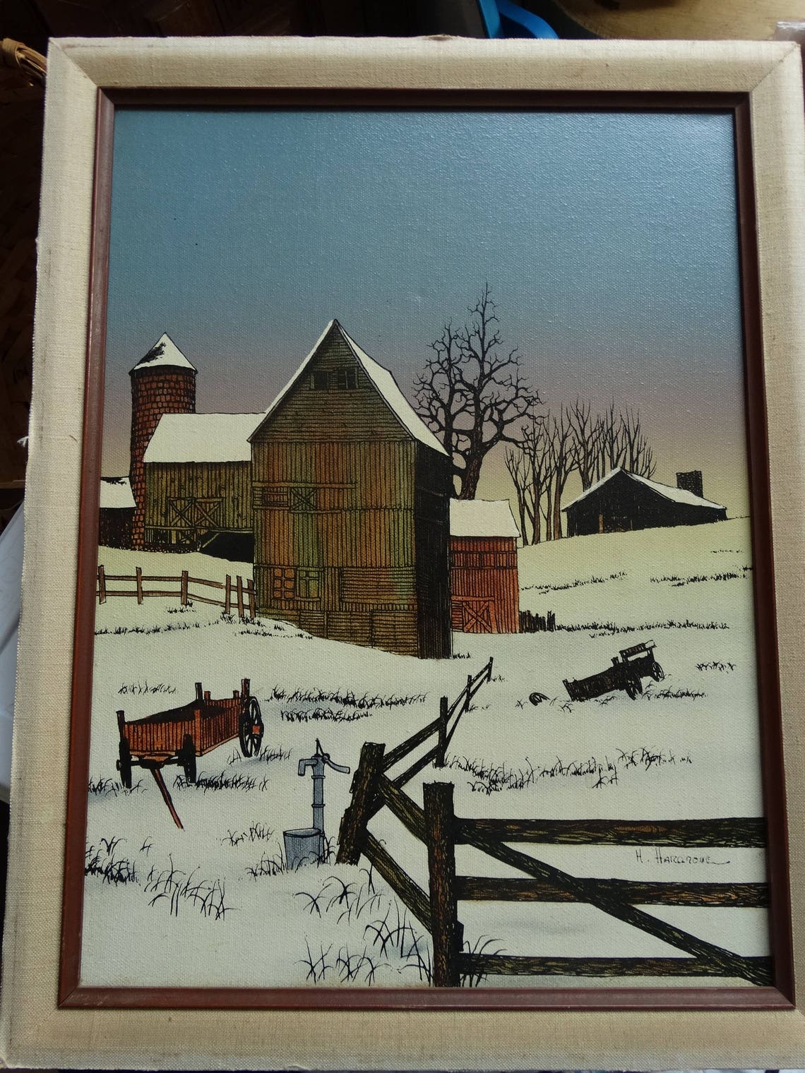 H. Hargrove Original Oil Painting on Canvas Artist H. - Etsy