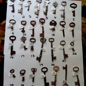 Vintage Keys, Skeleton, Jail Keys, Handcuff Keys, Rusty Keys, Jewelry ...