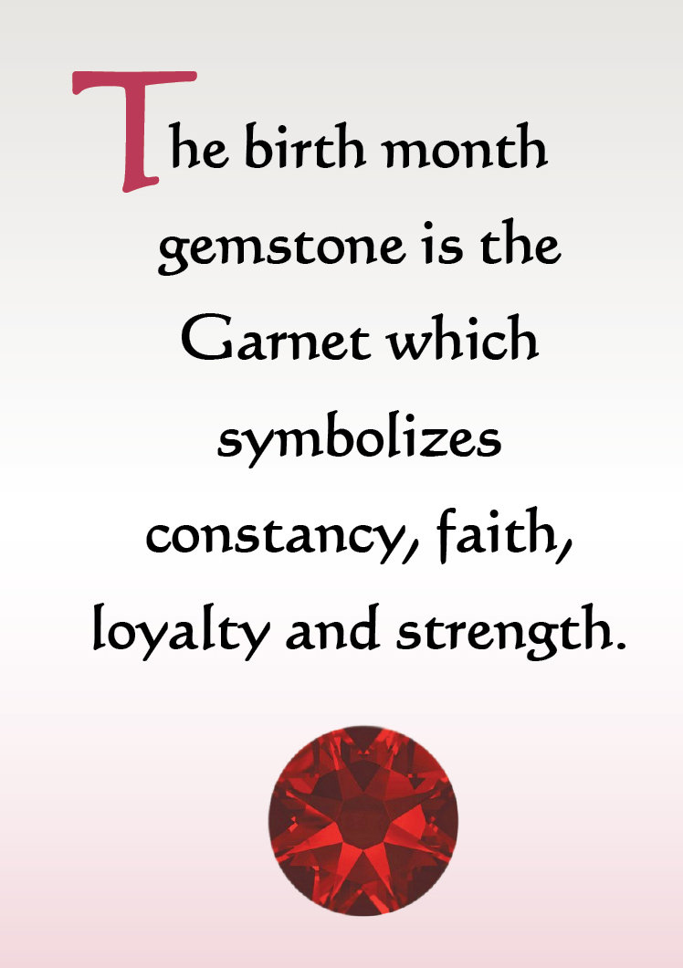 Birth Month Birthstone January Birthday Art Poster 8x10 Digital ...