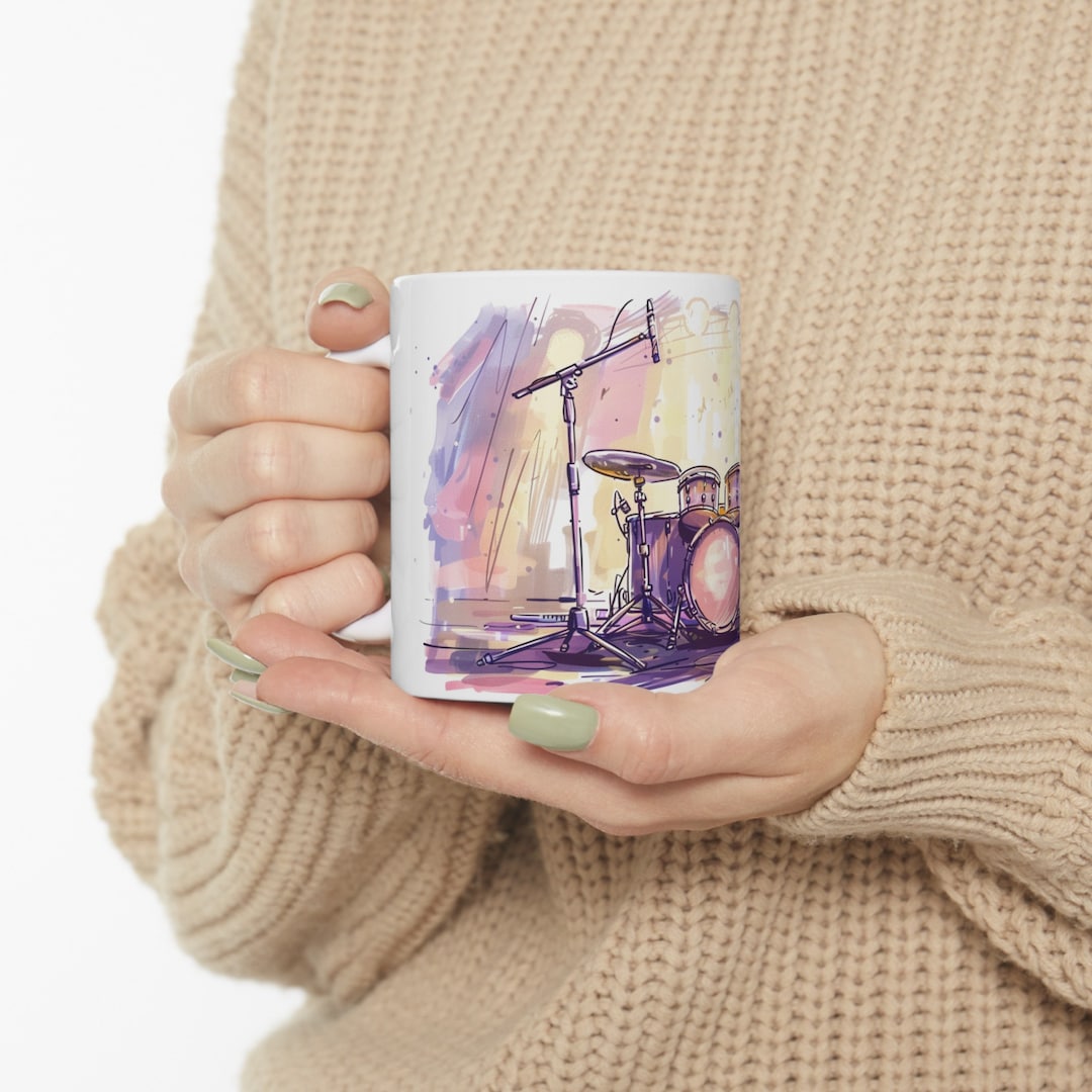 Full Drum Set Mug, Fun Music Coffee Cup Gift, Creative Drum Kit Mugs ...