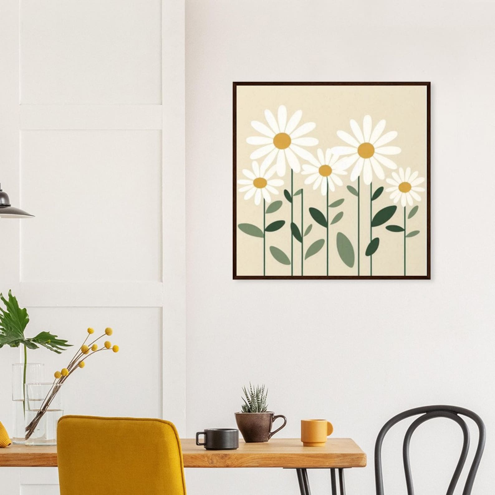 Daisies Wall Art, Downloadable Print, Daisy Printable, Yellow Wall Art ...