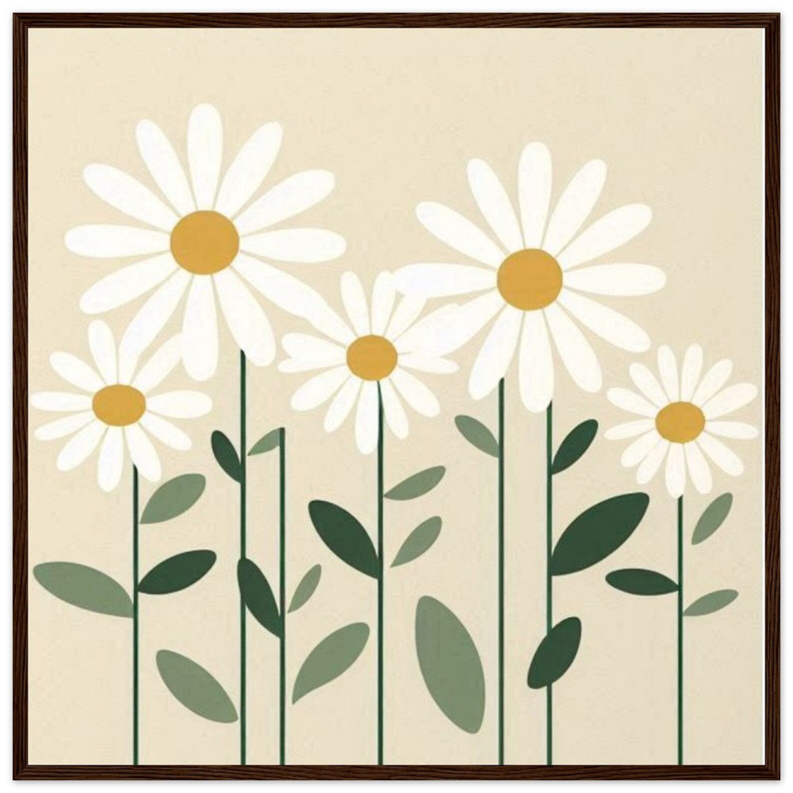 Daisies Wall Art, Downloadable Print, Daisy Printable, Yellow Wall Art ...
