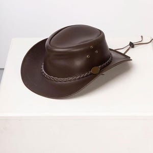 Handmade Leather Hat, Leather Hats, Genuine Leather Hat, Mens Leather ...