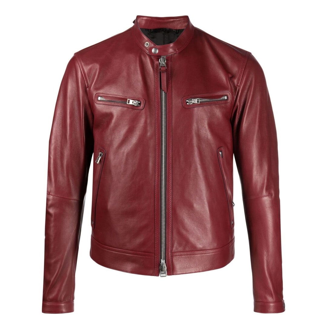 Red Leather Bomber Jacket, Bomber Jacket, Air Rolf Leather Bomber ...