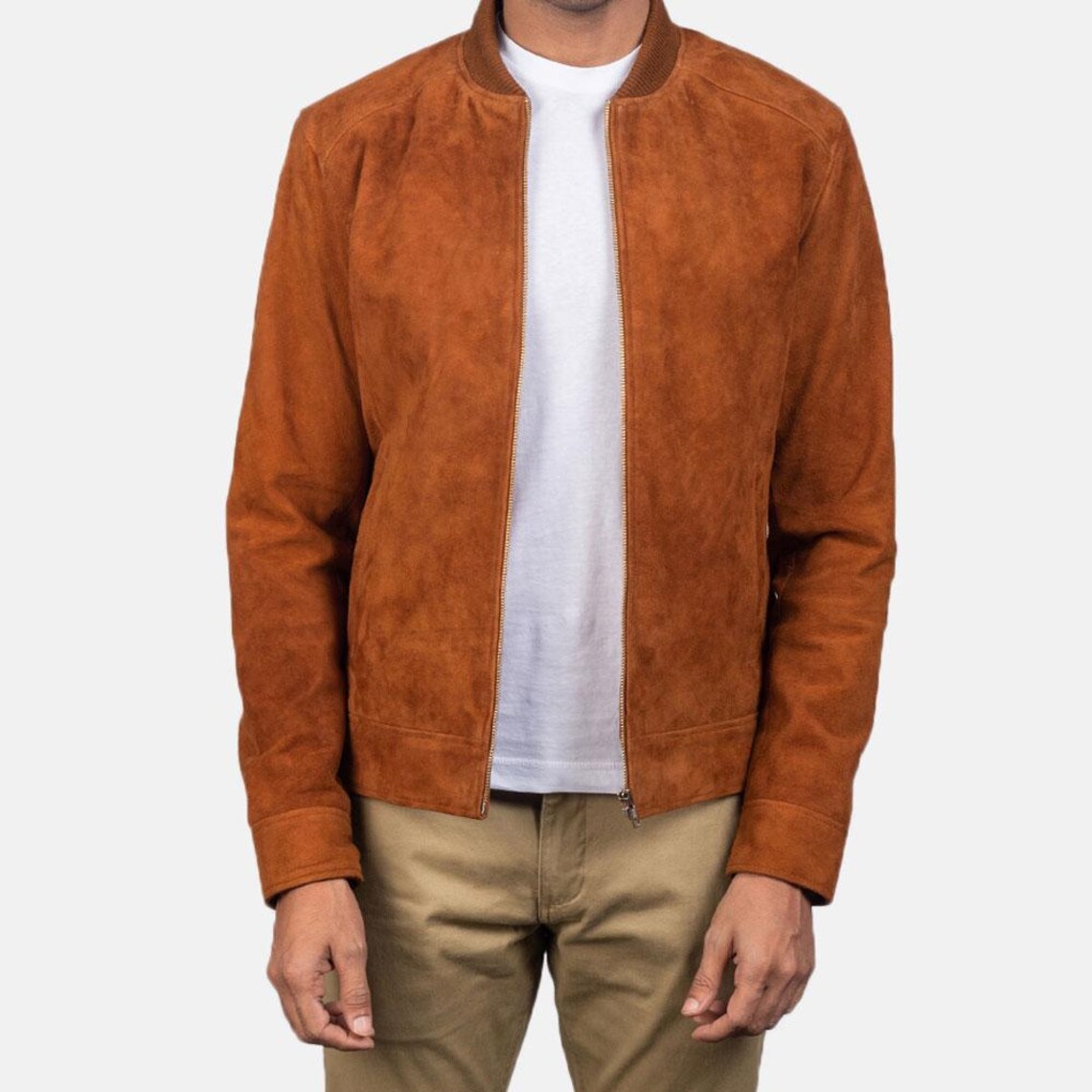 Classic Suede Jacket, Men Suede Jacket, Retro Suede Jacket, Casual ...