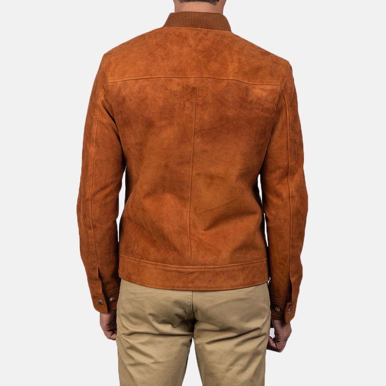 Classic Suede Jacket, Men Suede Jacket, Retro Suede Jacket, Casual ...