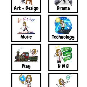 Editable Visual Timetable - Bitmoji - Etsy UK