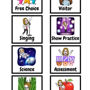 Editable Visual Timetable - Bitmoji - Etsy UK