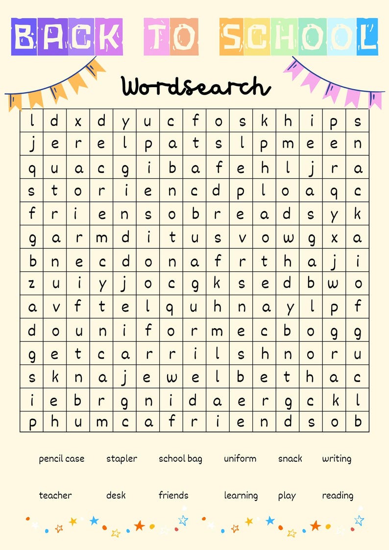 Back to School Activities - PRINTABLE - Etsy