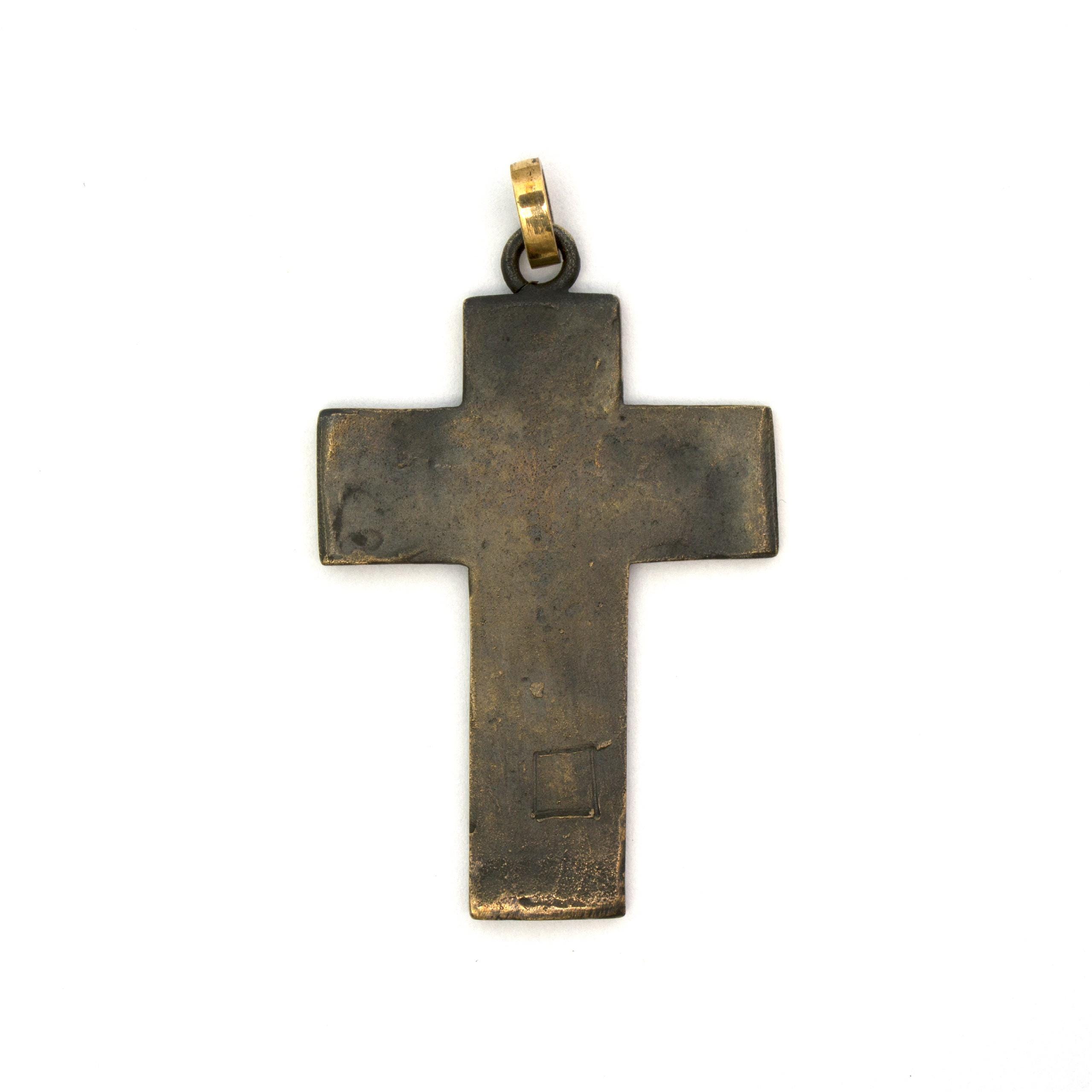 012 · Small Flat Cross #6 · Bronze Pendant by Vojtěška Vlčková - Etsy