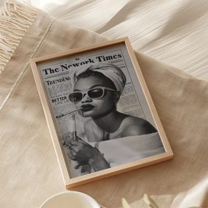 New York Times Wall Art, Black Woman Art, Trendy Newspaper Print ...