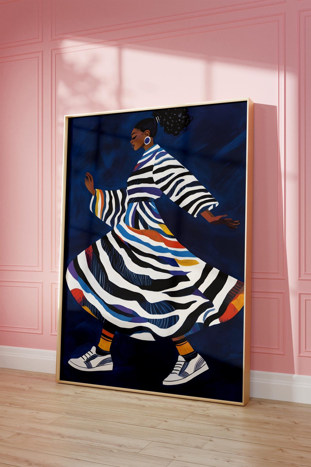 Blue Abstract Woman Illustration, Dance Women Black & White Abstract ...