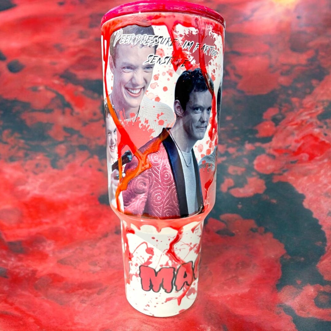 40 Oz Spooky Horror Inspired Tumbler | Blood Drip Drinkware for Fans | Unique Scary Movie Gift ...
