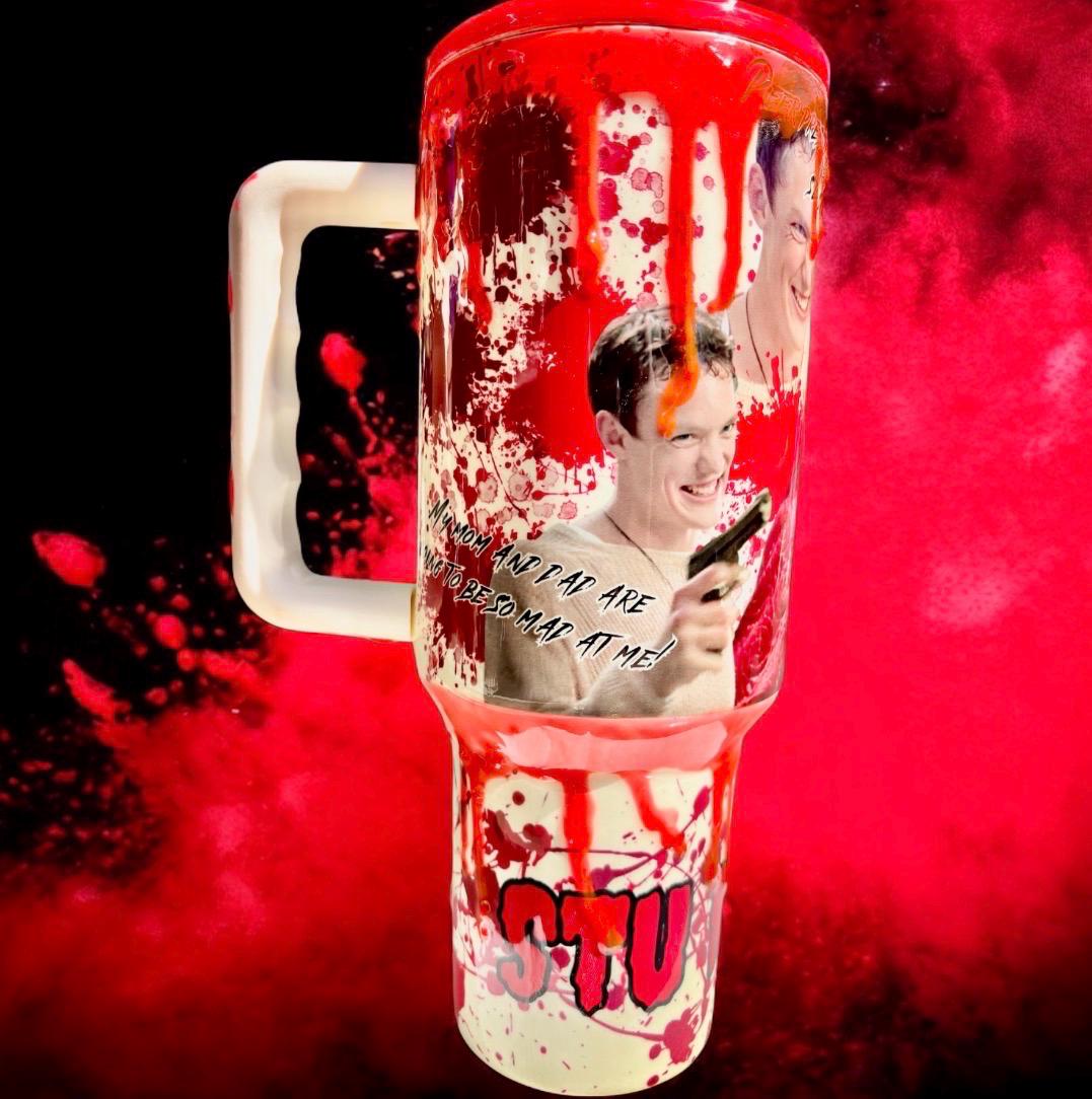 Spooky Slasher Horror Tumbler – 40 Oz Blood Drip Creepy Cup - Etsy