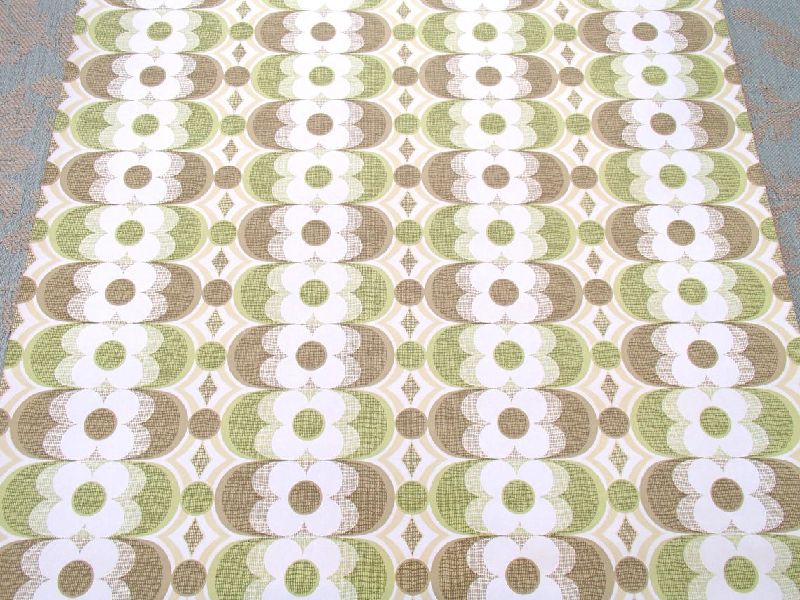 Full Roll Vintage Wallpaper Geometric Pattern - Etsy
