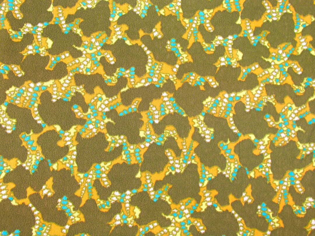 Per Meter: Groovy Vintage Polyester Fabric From the 1960s / Trevira ...