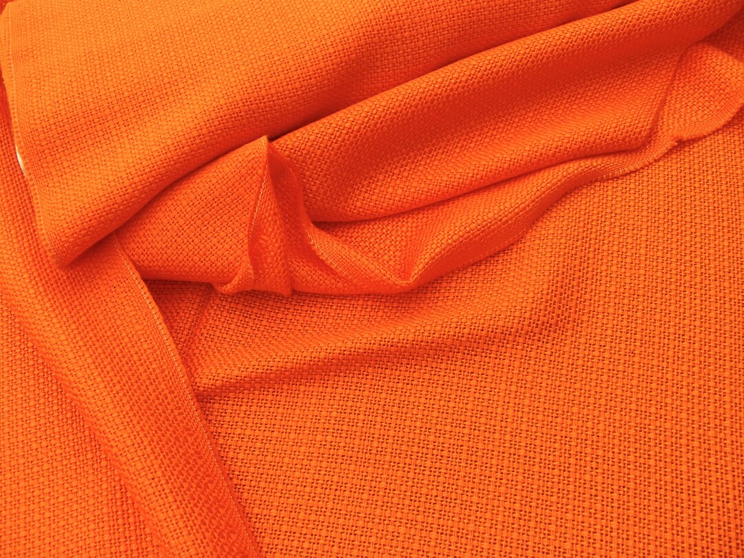 Per Meter: Orange Vintage Curtain Fabric - Etsy