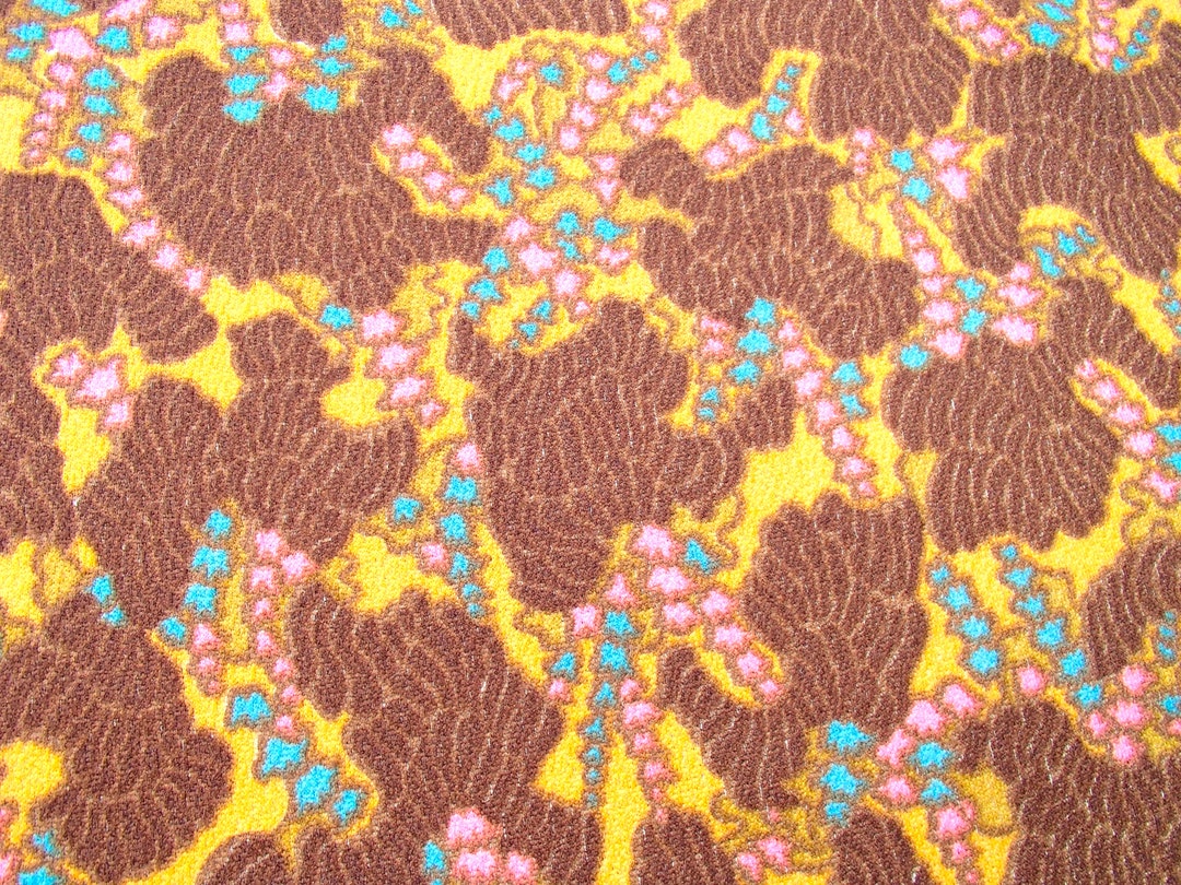 Per Meter: Groovy Vintage Polyester Fabric From the 1960s (trevira 2000 ...