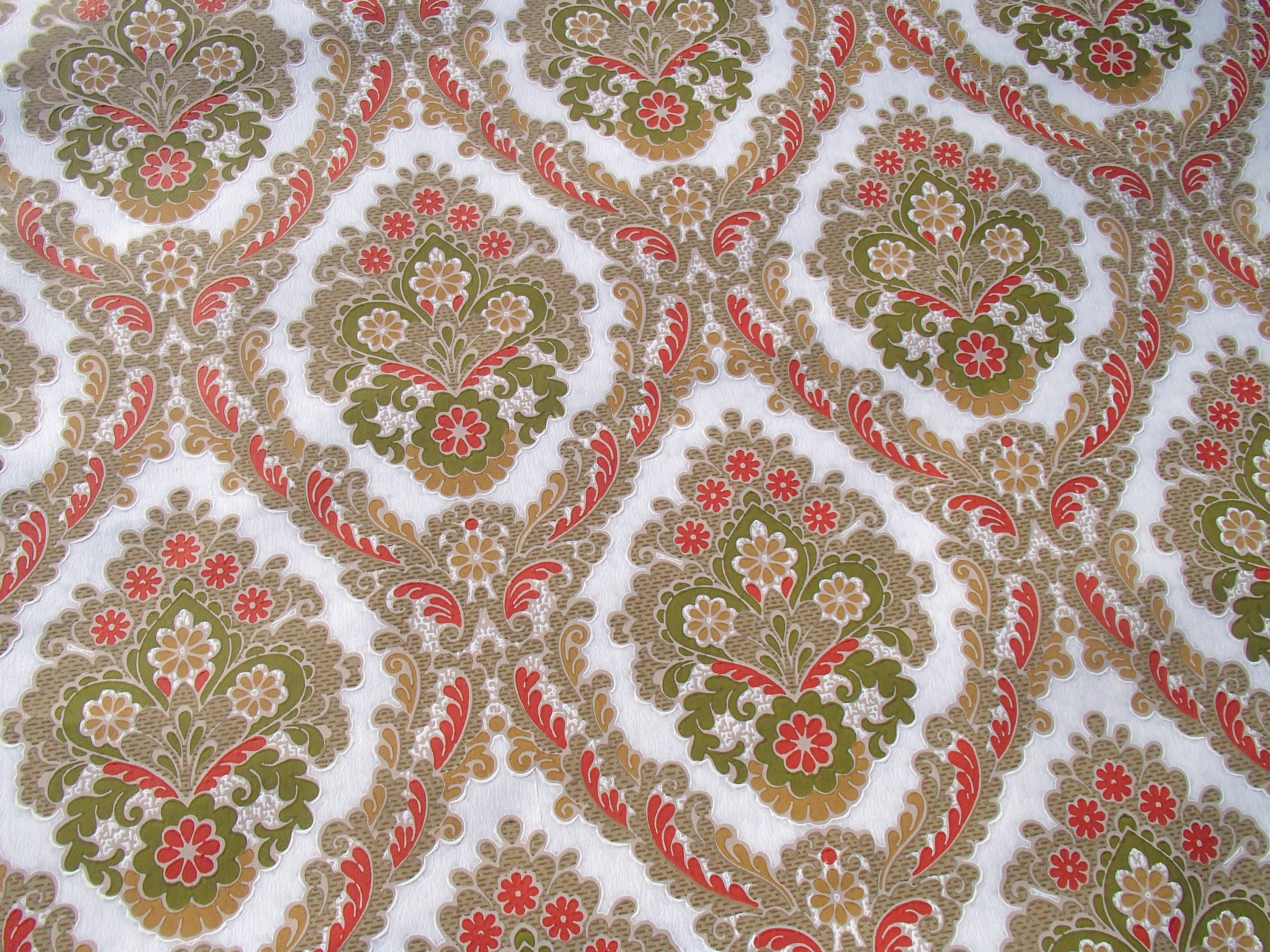 Full Roll Vintage Wallpaper / Handprinted - Etsy