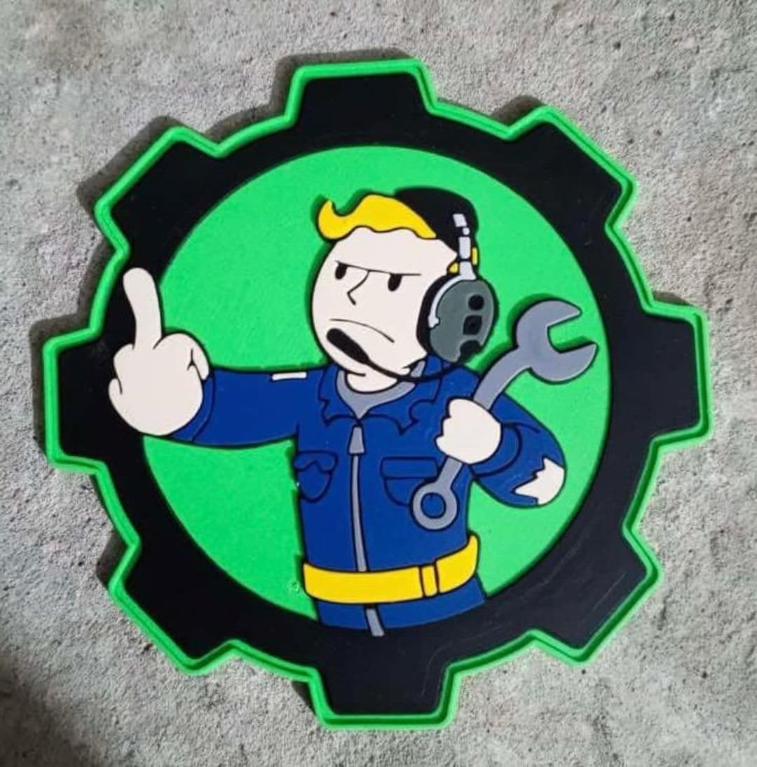 Vault Boy Maintainer PVC Patch | Fallout Aircraft Maintenance Gear ...