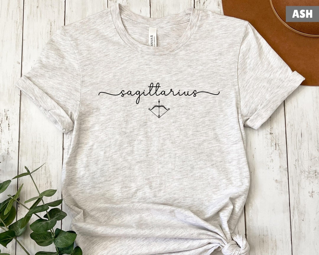 Cursive Sagittarius Zodiac Shirt, Aeshetics Shirt, Sagittarius ...