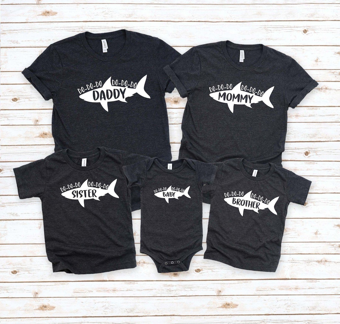 Baby Shark Shirt, Funny Baby Shark and Family Shark Matching Shirts ...