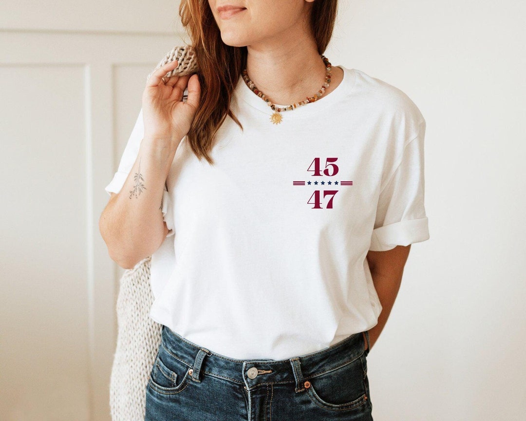 Pocket 45 47 Donald Trump Shirt, Minimalist Trump MAGA 2024 Shirt ...