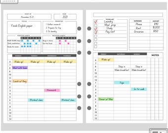 A5 Weekly Planner Insert A6 Personal Size Weekly Planner Insert for 6 ...