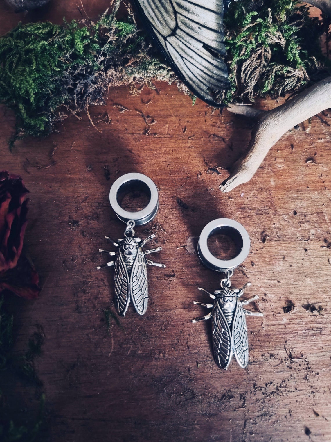 Bug Ear Plugs, Bug Ear Tunnels Ear Gauges, Ear Tunnels, Goth Ear Plugs ...