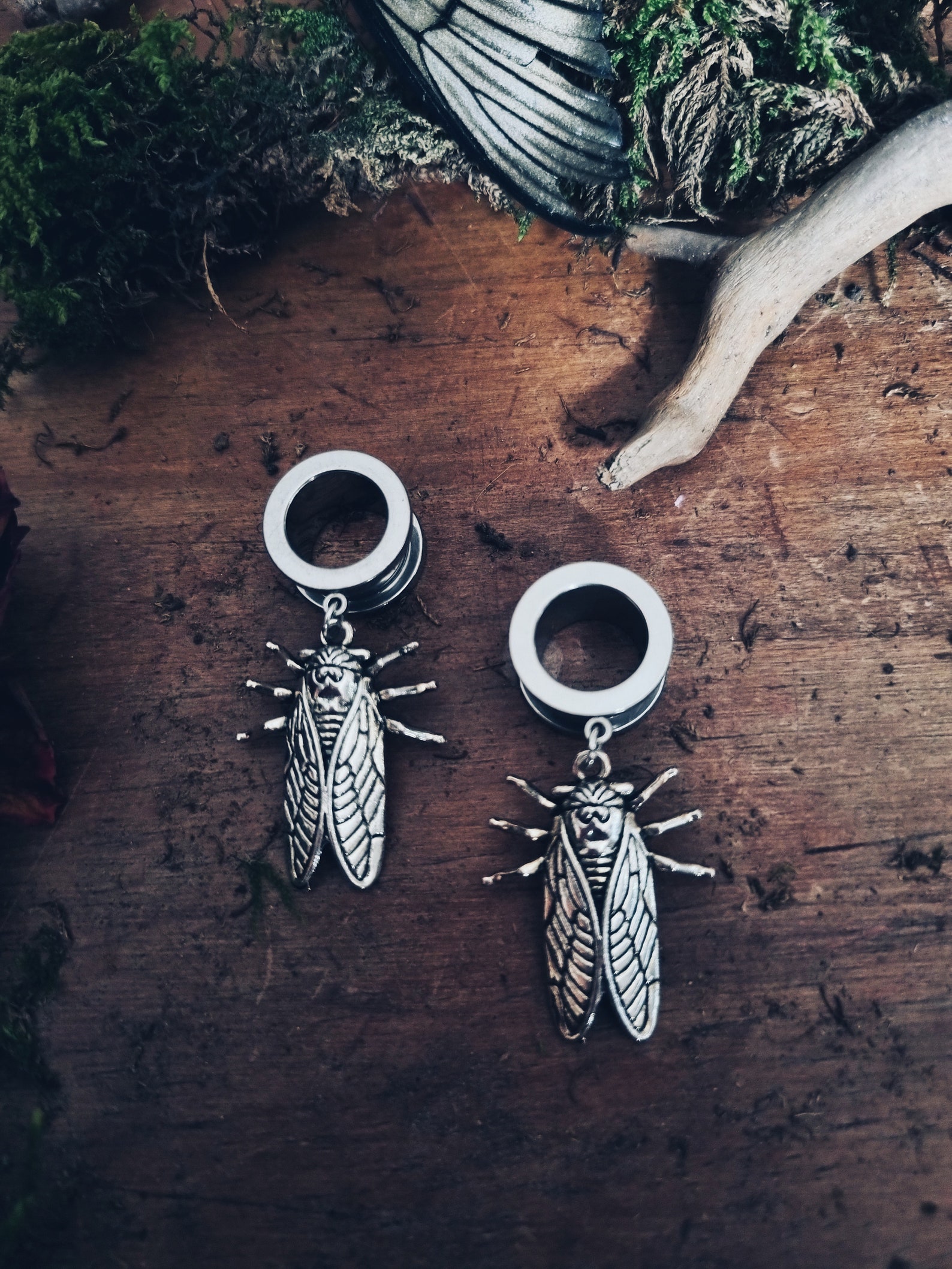 Bug Ear Plugs, Bug Ear Tunnels; Ear Gauges, Ear Tunnels, Goth Ear Plugs ...