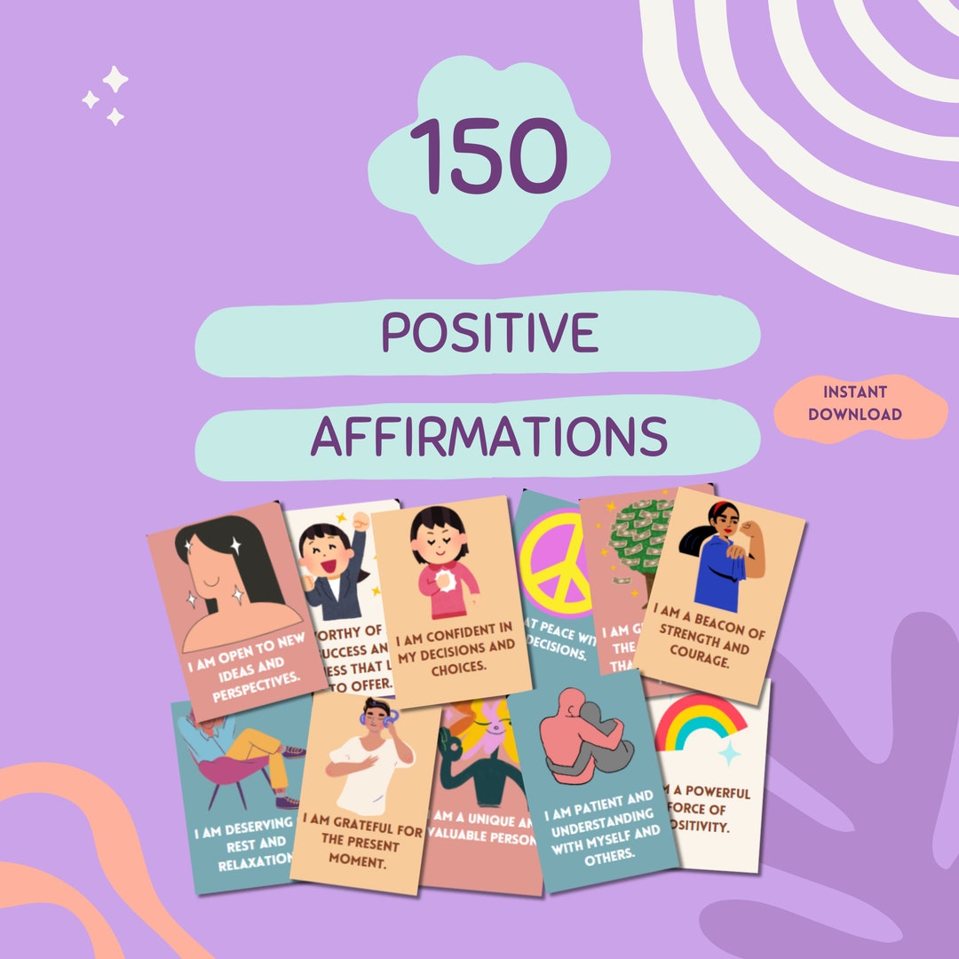 150 Self-compassion Affirmation Cards Positive Quotes Self Care ...