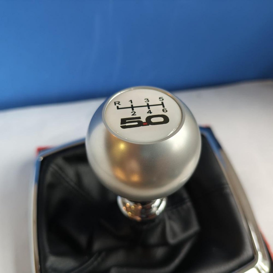 CUSTOM Chrome Race Ball 5.0 6 Speed Aluminum Sport Shift Gear Knob Ford ...