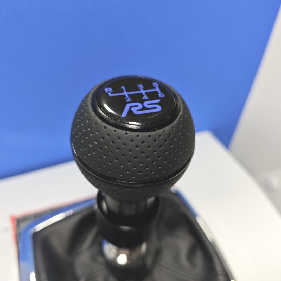 CUSTOM LEATHER + Black Aluminum Rs Performance Shift Gear Stick Knob ...