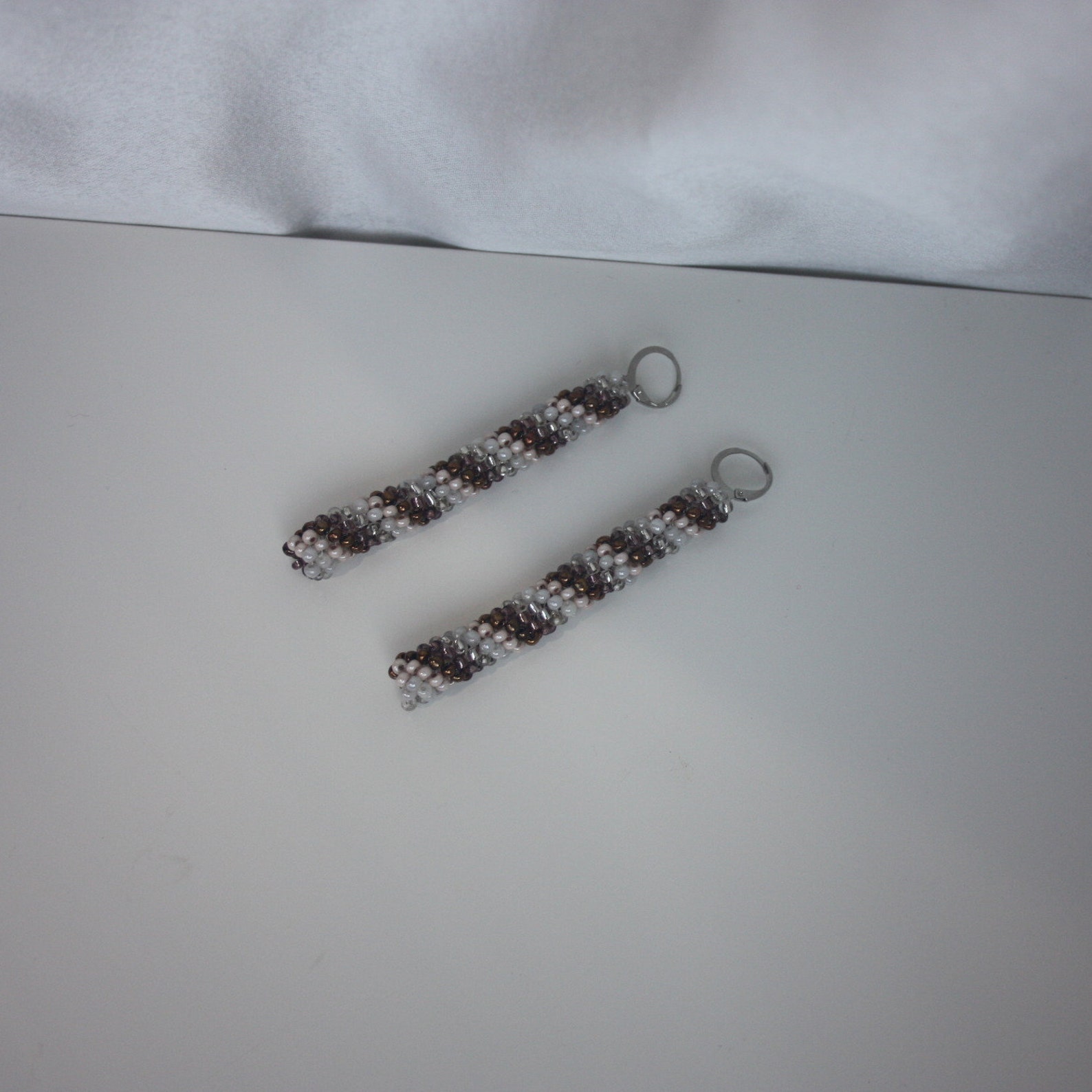 Spiral Statetment Earrings Infinity Seed Beads Beaded Beading Jewelry ...