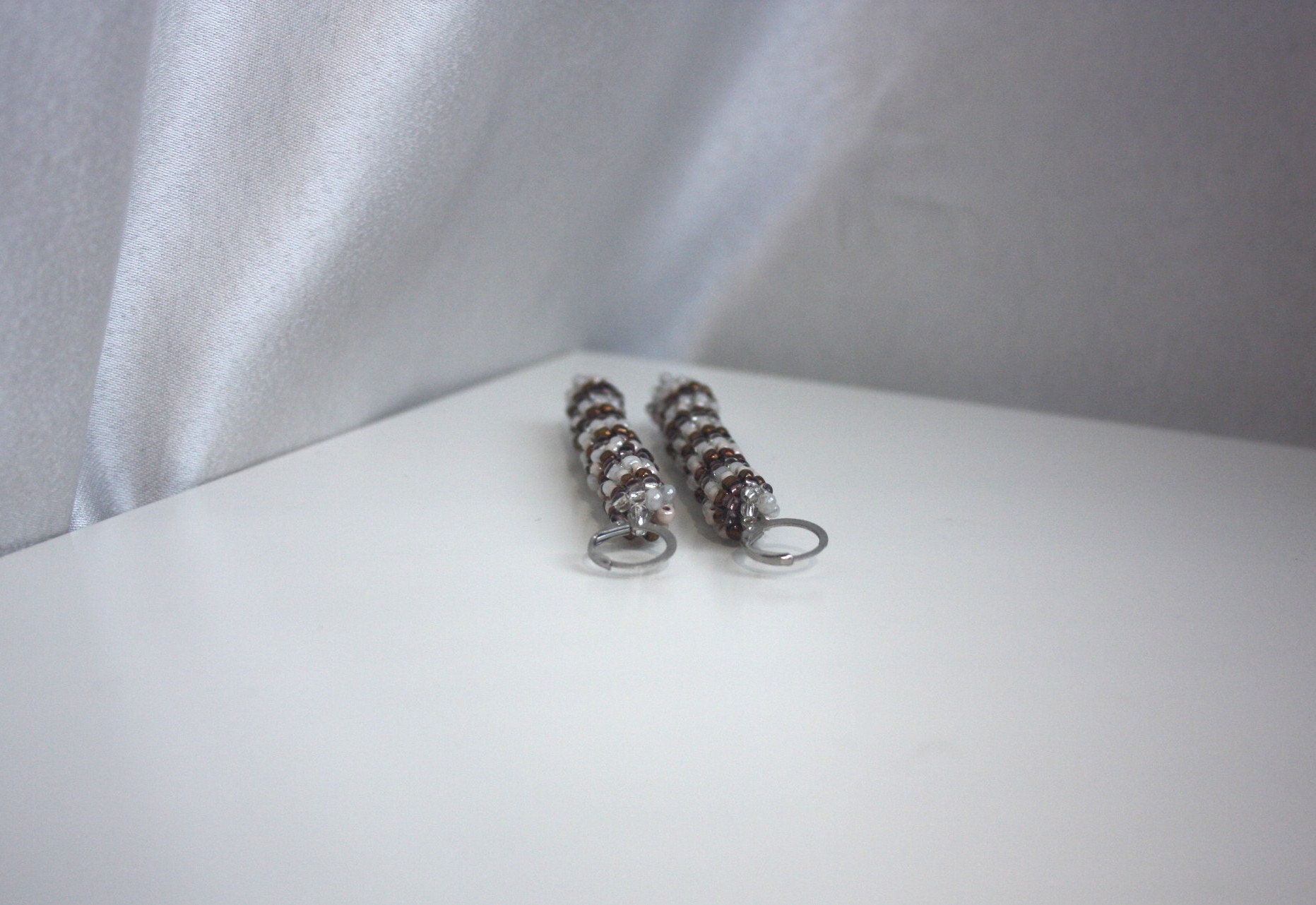 Spiral Statetment Earrings Infinity Seed Beads Beaded Beading Jewelry ...