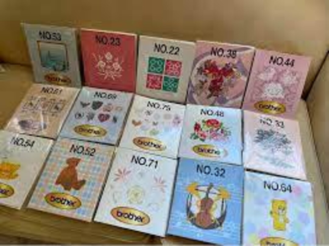 62 Brother Embroidery Cards Digital Bundle | PES Designs Collection ...