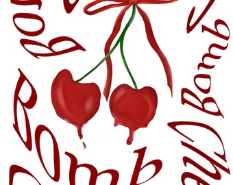Cherry Bomb Printable Poster - Etsy