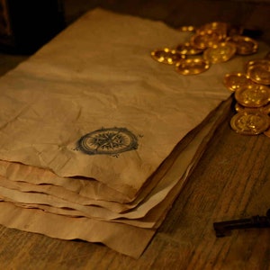 5 Sheets Physical Compass Treasure Map for Boys Birthday Treasure Hunt ...