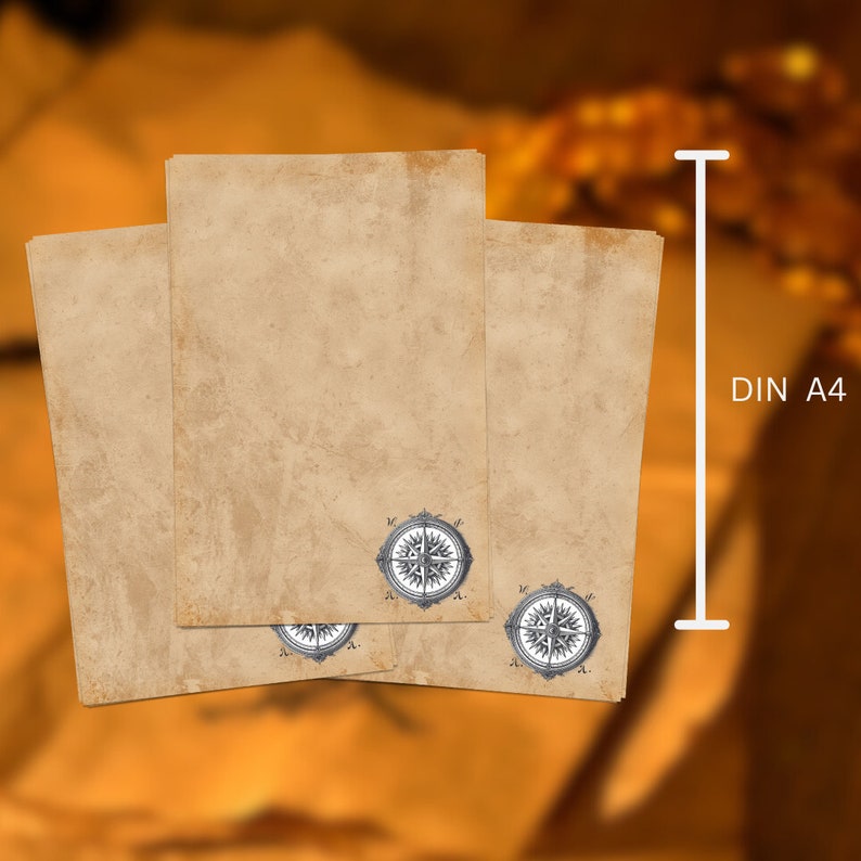 5 Sheets Physical Compass Treasure Map for Boys Birthday Treasure Hunt ...