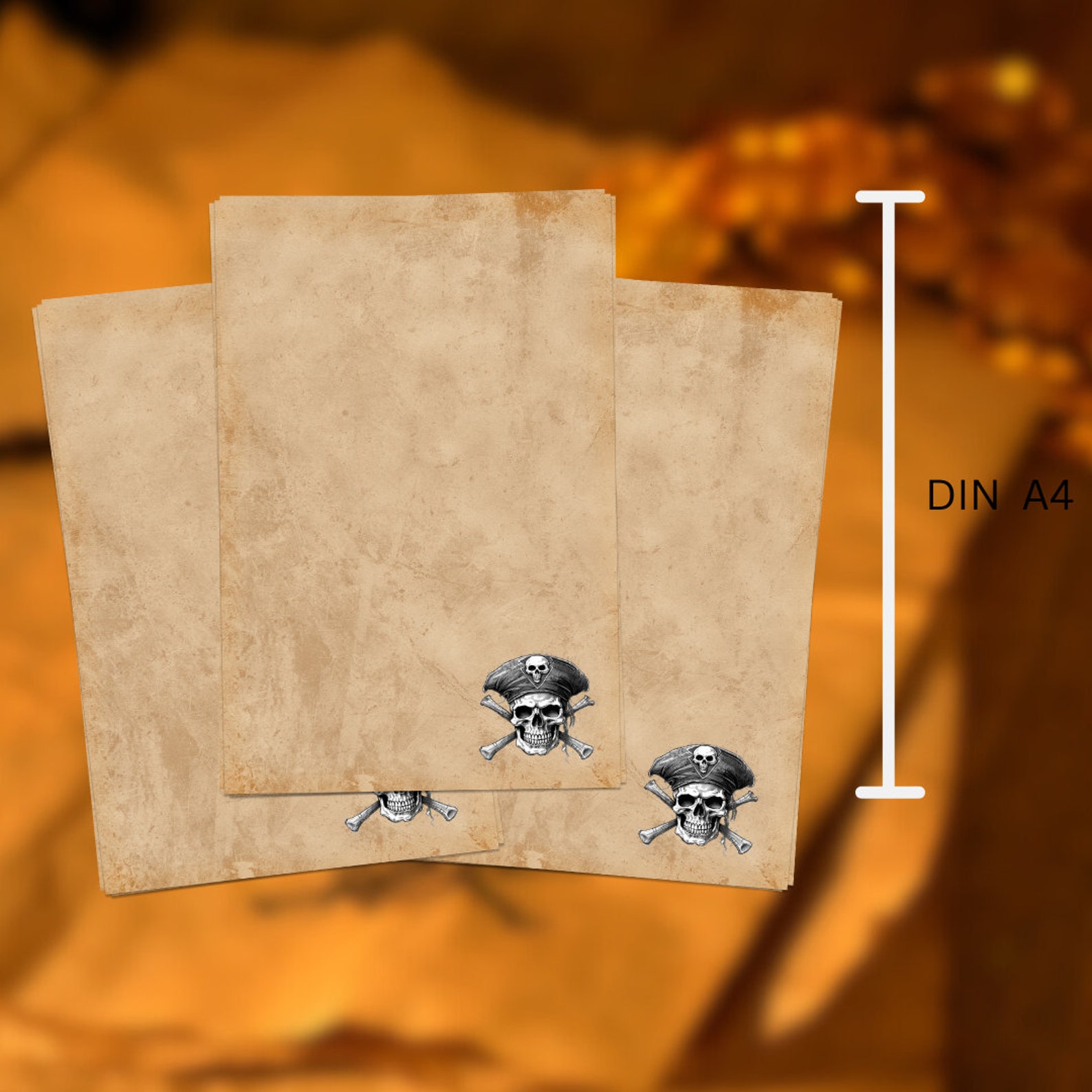 10 Sheets Handcrafted Aged Paper Physical Treasure Map for Childrens ...