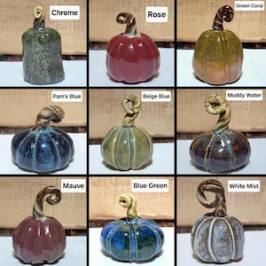 Hand Made Ceramic Stoneware Mini Miniature Pumpkin Pumpkins Fall Decor ...